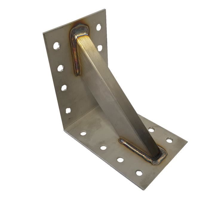 Equerre inox V2A 15x15x10cm connecteur bois renforcé épaisseur 5mm ...