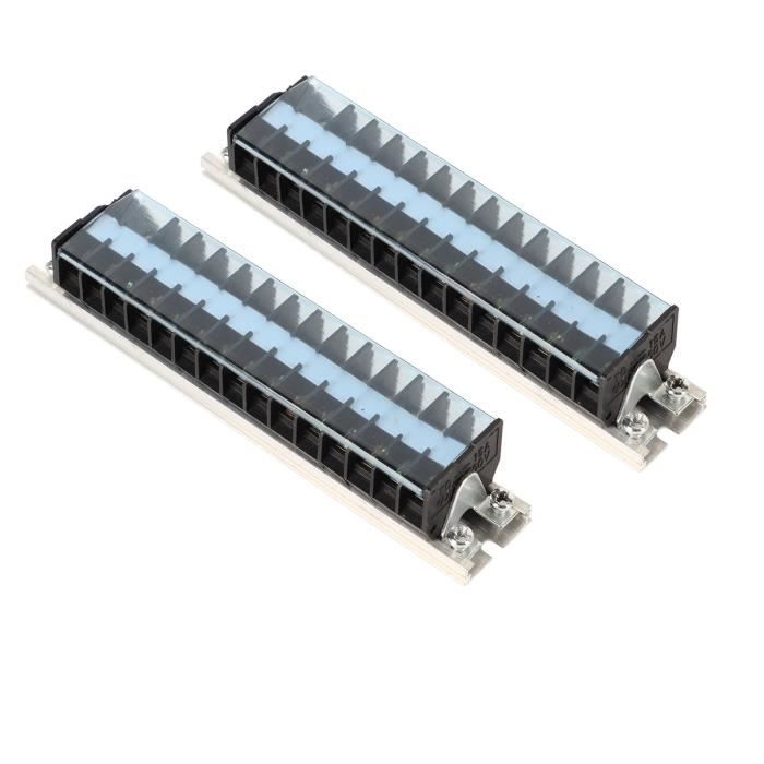 Bornier de rail Bornier, bornier à vis à deux rangées 660V 15A pour ...