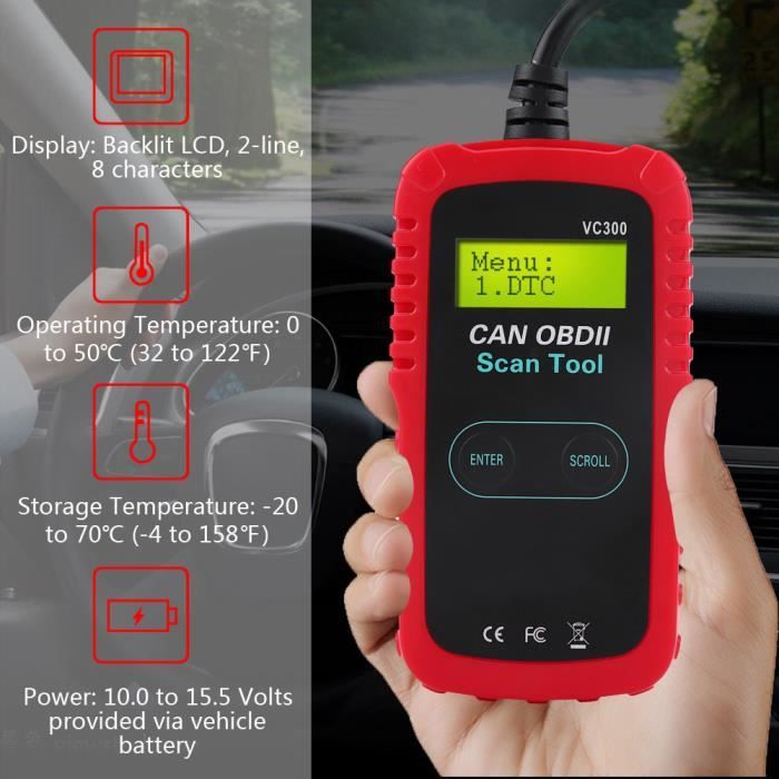 Scanner OBD2, lecteur de code de diagnostic d'outil diagnostique ...