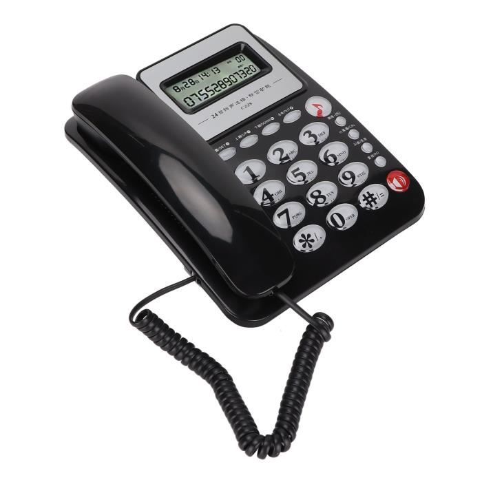 Fdit Téléphone fixe filaire C228 Téléphone Filaire de Bureau Téléphone ...