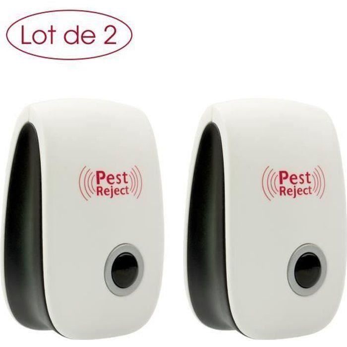 BL14918-Lot de 2 Repulsif Insectes Rongeur Anti-nuisibles à Ultrasons ...