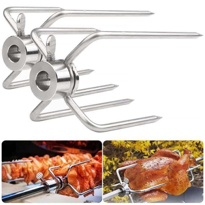 JINZDASU 2Pcs Fourchettes Broche Barbecue,Fourche Barbecue Inox ...