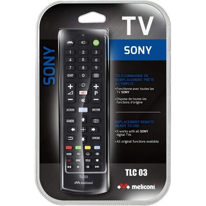MELICONI Télécommande universelle TLC03 (Sony) - Cdiscount TV Son Photo