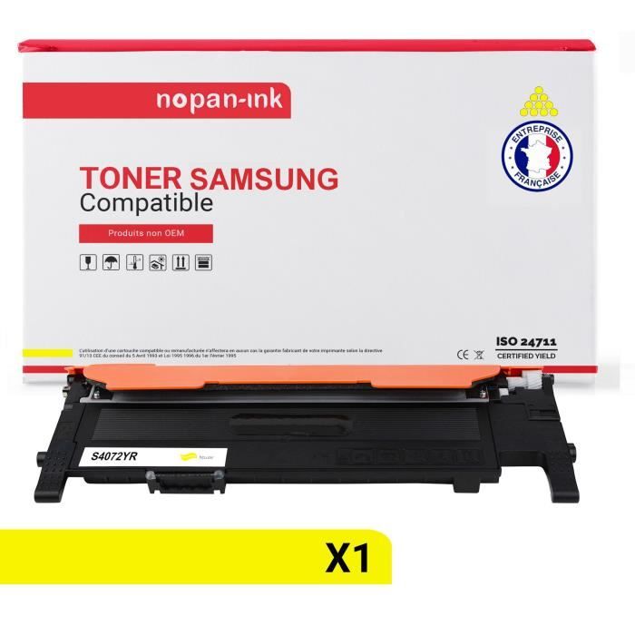 NOPAN-INK -- x1 Toner SAMSUNG CLT-Y4072S ELS compatible Samsung CLP-320 320N 321N 325 325W 326 ...