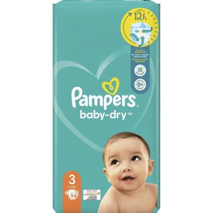 SHOT CASE - PAMPERS Baby-Dry Taille 3 - 54 Couches - Cdiscount ...