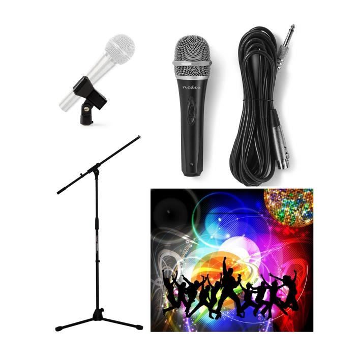 Pied de Microphone professionnel télescopique avec PERCHE potence + fixation support Micro ...