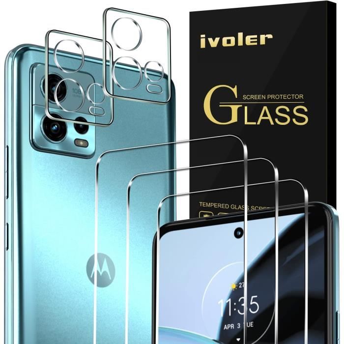 Pack De 3 Film De Protection D‘Écran En Verre Trempé Pour Motorola Moto G72, Avec 2 Pièces ...