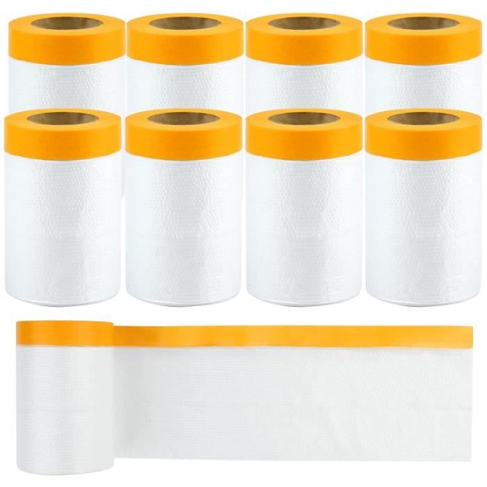 Film De Masquage Avec Ruban 8 Rouleaux 55Cm X 20M Film De Masquage Film De Masquage Avec Ruban 8 Rouleaux 55Cm X 20M Film De Masquage