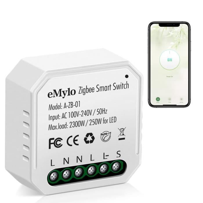 Interrupteur Connecté Zigbee, 1 Canaux Interrupteur Intelligent ...