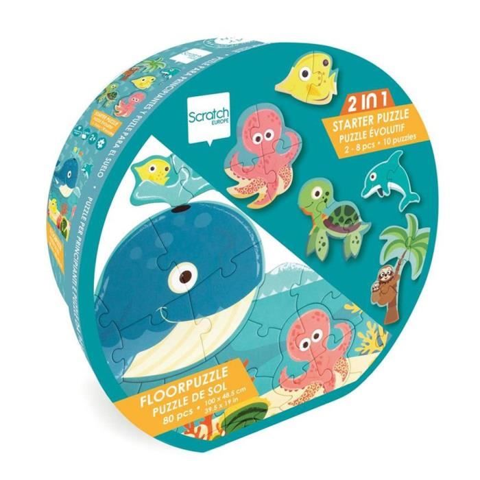 Mon Puzzle évolutif 2 en 1 Océan - SCRATCH EUROPE - Cdiscount Jeux - Jouets