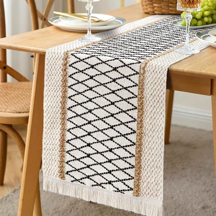 12‘’x72'' Chemin De Table En Macramé Chemin De Table En Toile De Jute ...