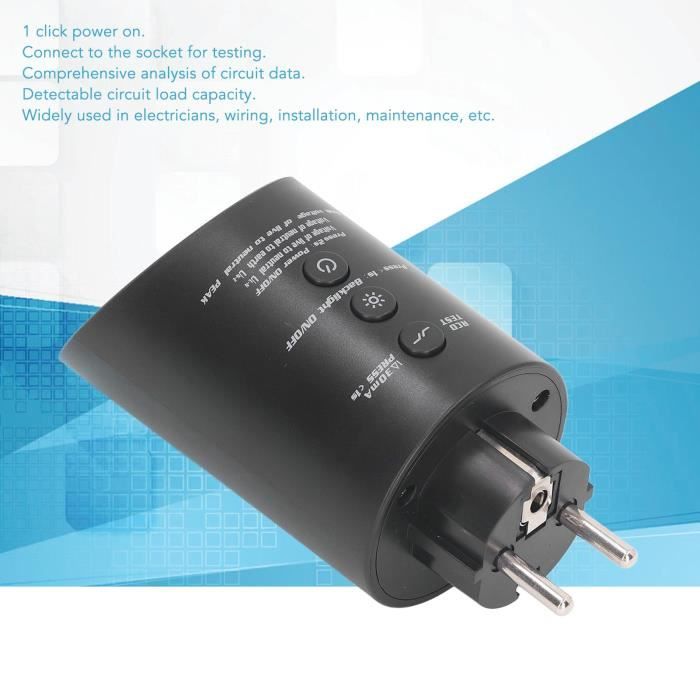 Testeur de prise électrique Testeur de prise à affichage numérique ...