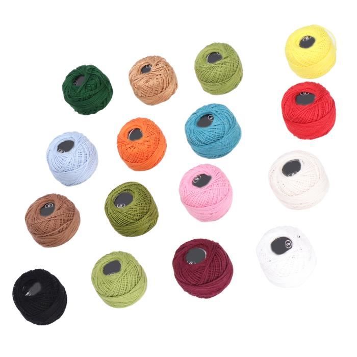 SALALIS fil à broder Fil à Crochet robuste et Durable, 16 pièces ...