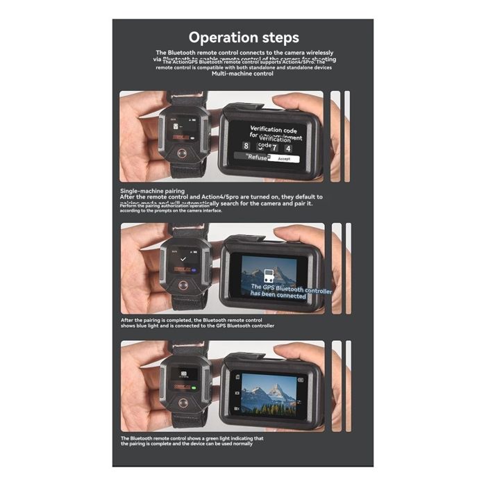 STARTRC Télécommande GPS Bluetooth pour Caméra pour Dji / pour Insta360 ...