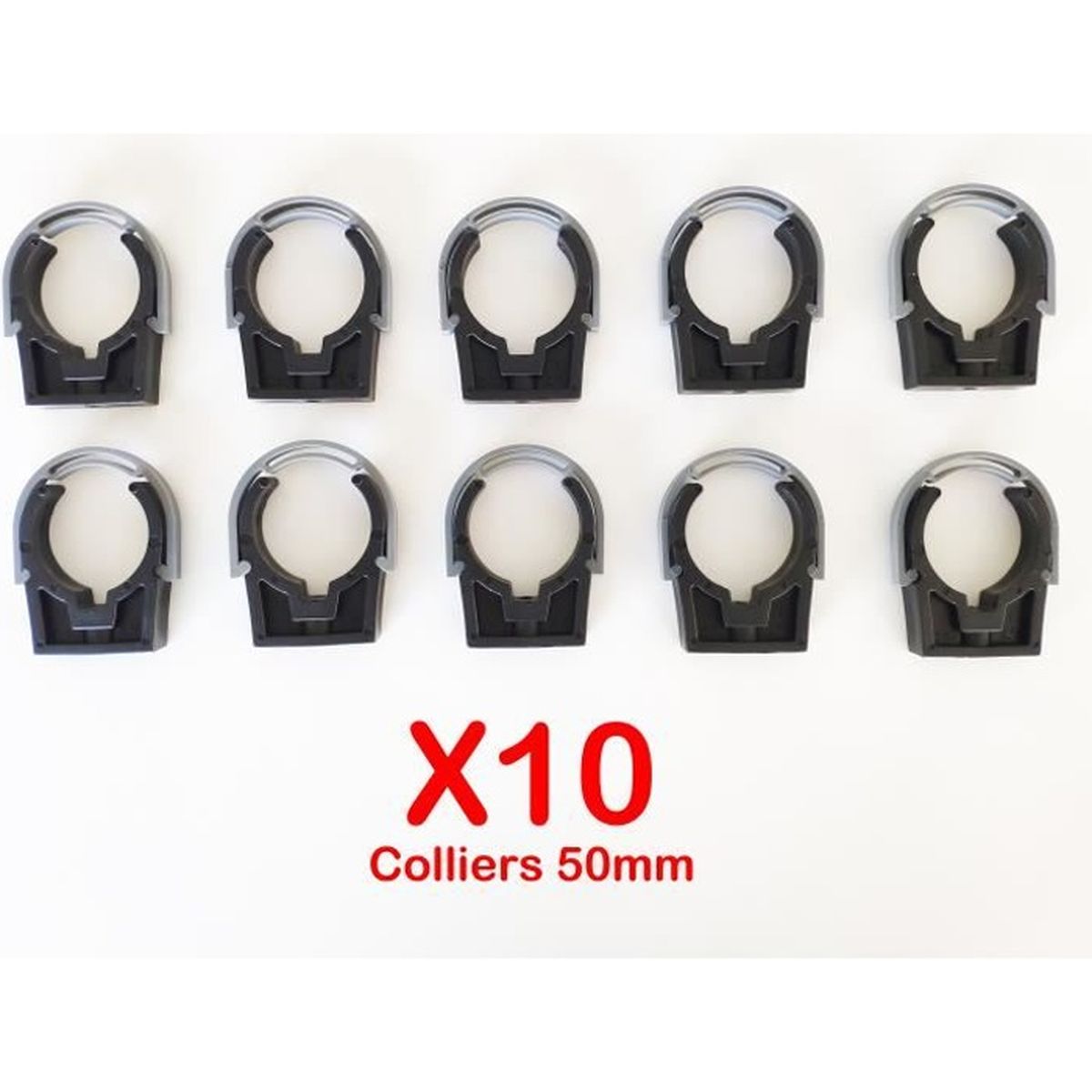 Colliers PVC de fixation à clip PP fermé PVC 50mm (Lot de 10) Fixation ...