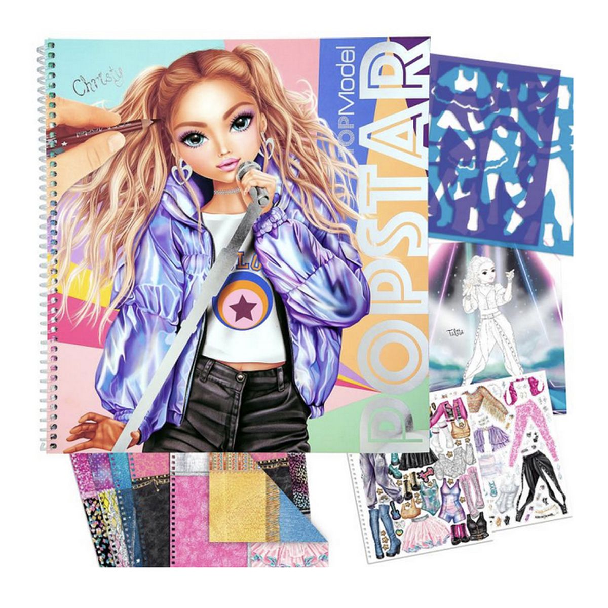 Album coloriage et création TOP Model modèle Popstar Christy ...
