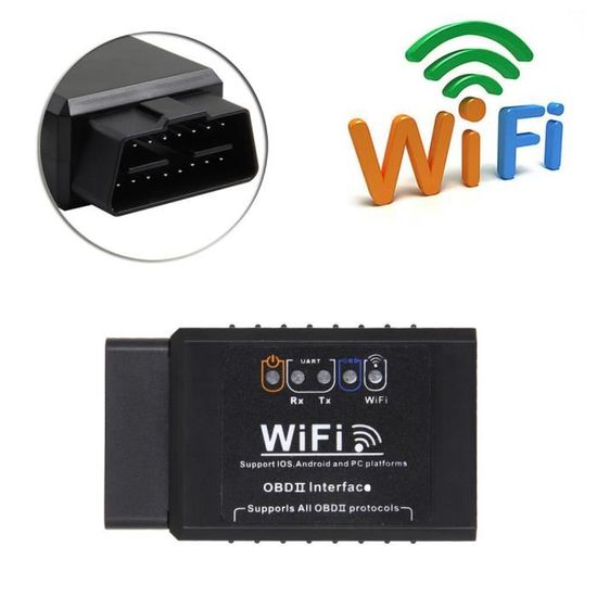 OBD2 OBDII V1.5 ELM327 WIFI 16PIN voiture Auto Diagnostic Interface ...