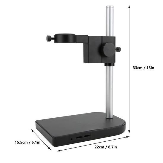 Support de microscope en alliage d'aluminium avec deux anneaux de ...