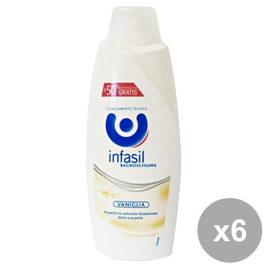 INFASIL Lot de 6 Bath Vanilla 500 + 250 Ml. Savons et Cosmétiques ...