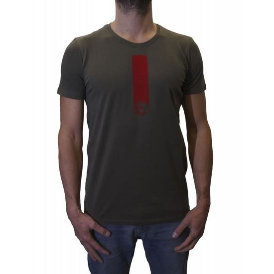 Cerruti 1881 T-shirt col rond bande logo Veronese Kaki Homme Kaki ...