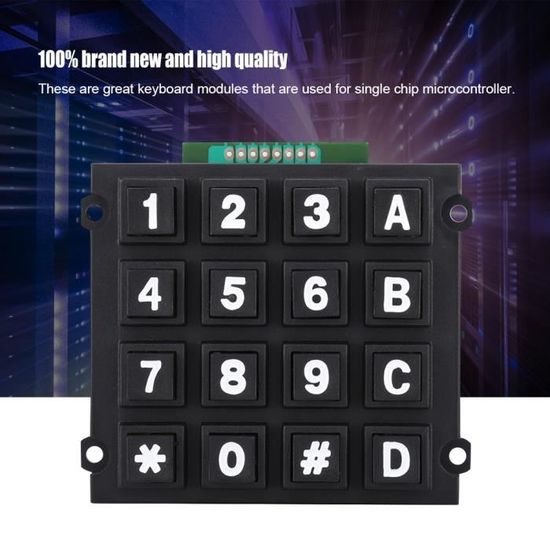 Clavier externe - SURENHAP - Module clavier 16 touches - Filaire - Boutons-poussoirs - Compact ...