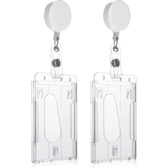 Porte Badge D'Identification Avec Clip, Porte Badge Robuste Avec ...