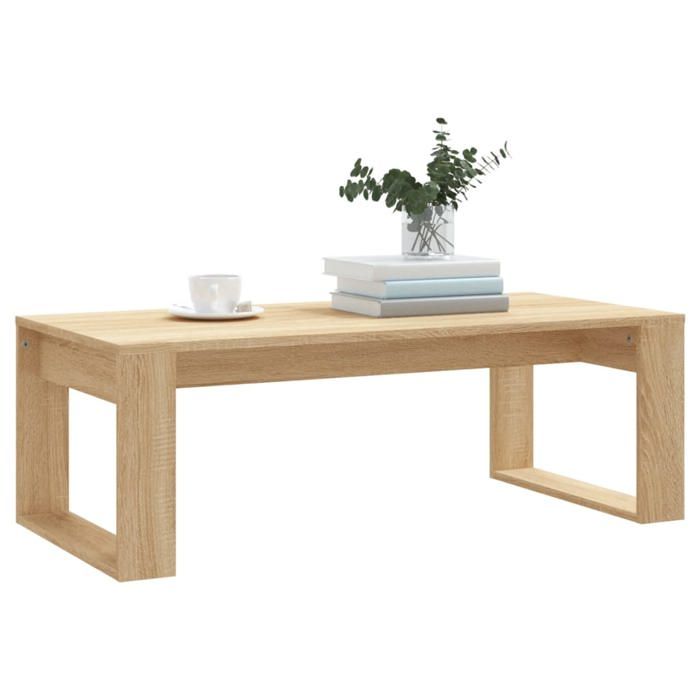 Table basse - BDM - chêne sonoma 102x50x35cm bois d'ingénierie ...