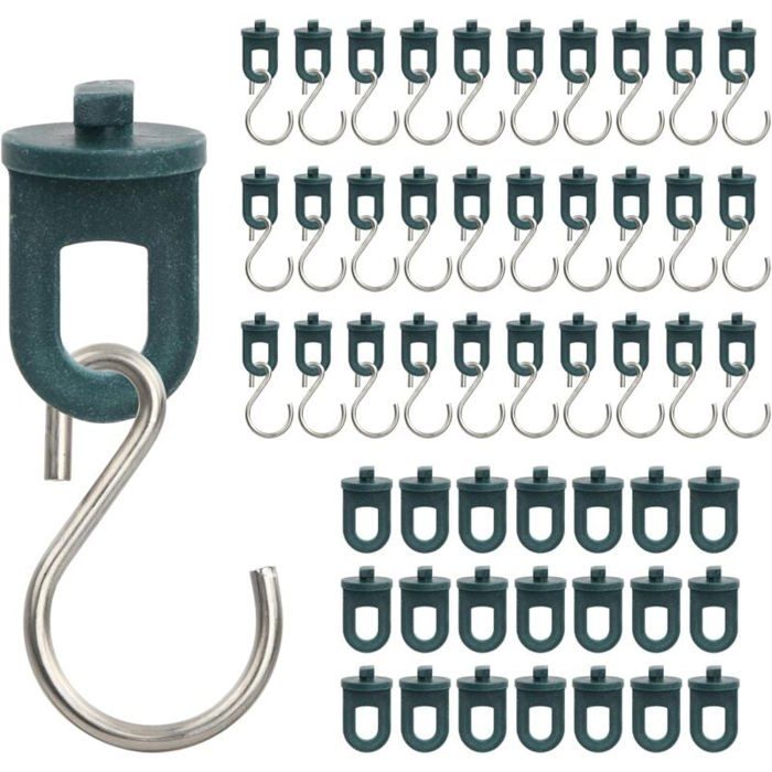 50pz Clips pour Serre et 30pz Crochet en Inox en S, Clips à Effet de ...