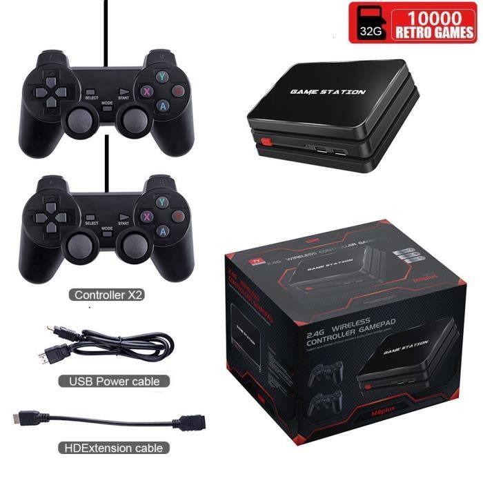 32G-Console de jeu vidéo M8 Plus avec sortie HDMI, manette sans fil ...