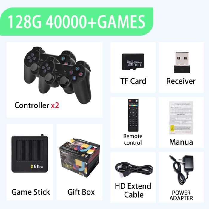 128 Go - G11 Pro Game Box Console de jeu vidéo, 256 Go, 60000 + jeux ...