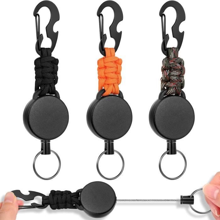 Lot De 3 Porte-Clés Extensibles Jojo Avec Câble En Acier Extensible De ...