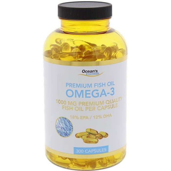 Gélules Omega 3 18%EPA 12%DHA 300 Capsules 1000MG Premium - Cdiscount ...