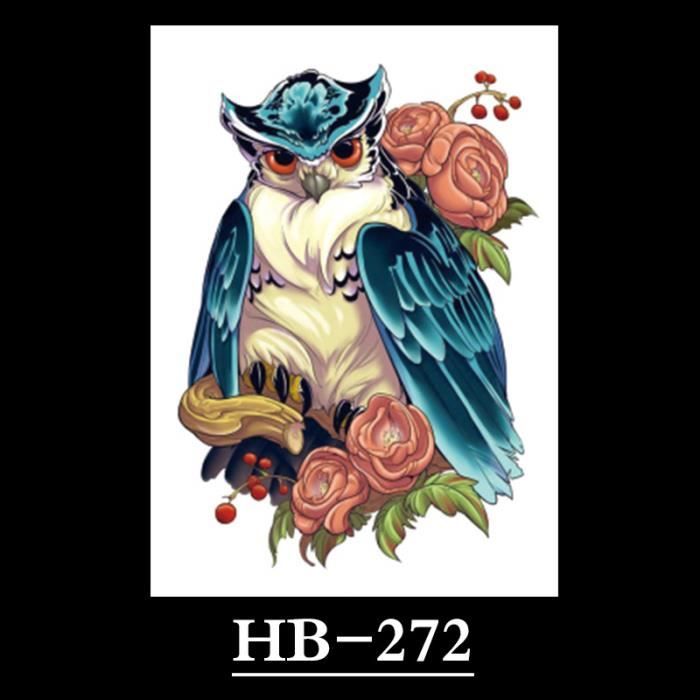 Corps - Tatouage,Tatouage temporaire étanche, autocollant, hibou ...
