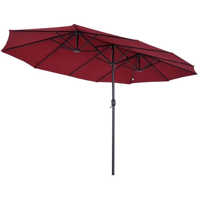 Outsunny Parasol de Jardin XXL Parasol Grande Taille 46L x 27l x 24H cm ...