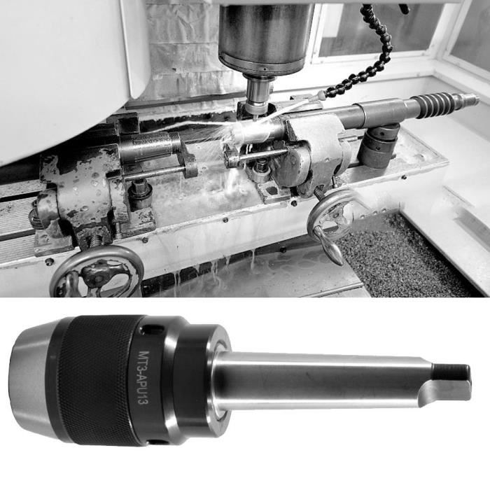 ESTINK Mandrin de perceuse de fraiseuse MT3-APU13 Mandrin de perceuse sans clé CNC Fraiseuse ...