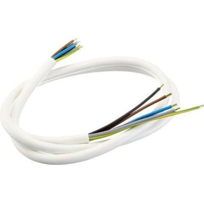 Câble d'alimentation - BACHMANN - 119.280 - 5G2.5 - Blanc - 1,5 m ...