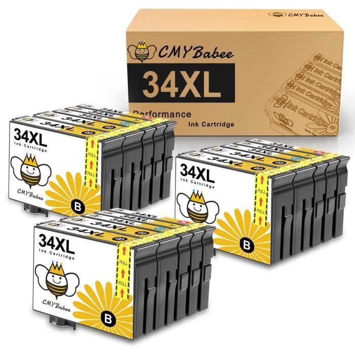 CMYBABEE 15 CARTOUCHE IMPRIMANTE 34XL Cartouches d’encre Compatibles ...