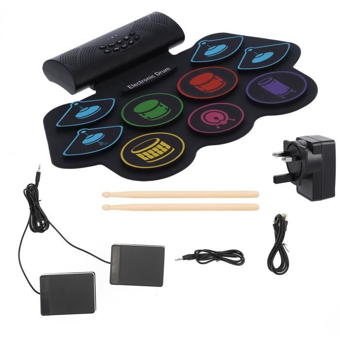 Fdit Pad de batterie électronique avec haut-parleur Kit de pads de ...