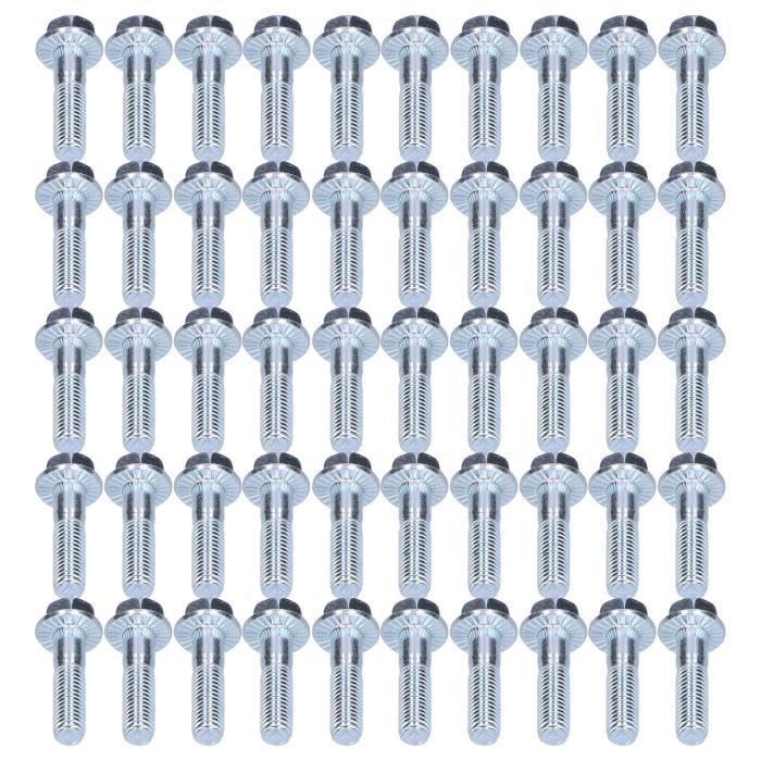 Garosa Vis à bride 50 pièces boulons à tête hexagonale à bride M8x32mm ...