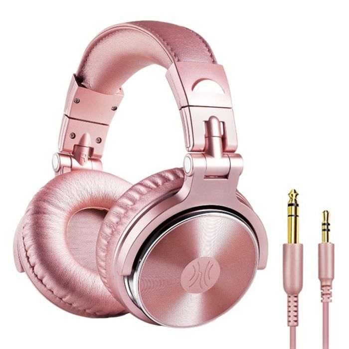 Casque D'écoute Filaire Stéréo DJ Over Ear Pour Studio Rose Golden Rose ...