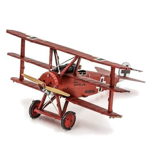 Kit de maquettes - METAL EARTH - Fokker Red Baron Triplane rouge ...