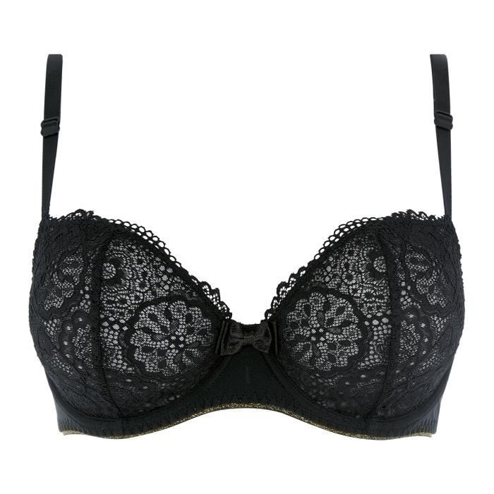 SOUTIEN GORGE AVEC ARMATURES CORBEILLE DARLING Noir/lurex dore ...