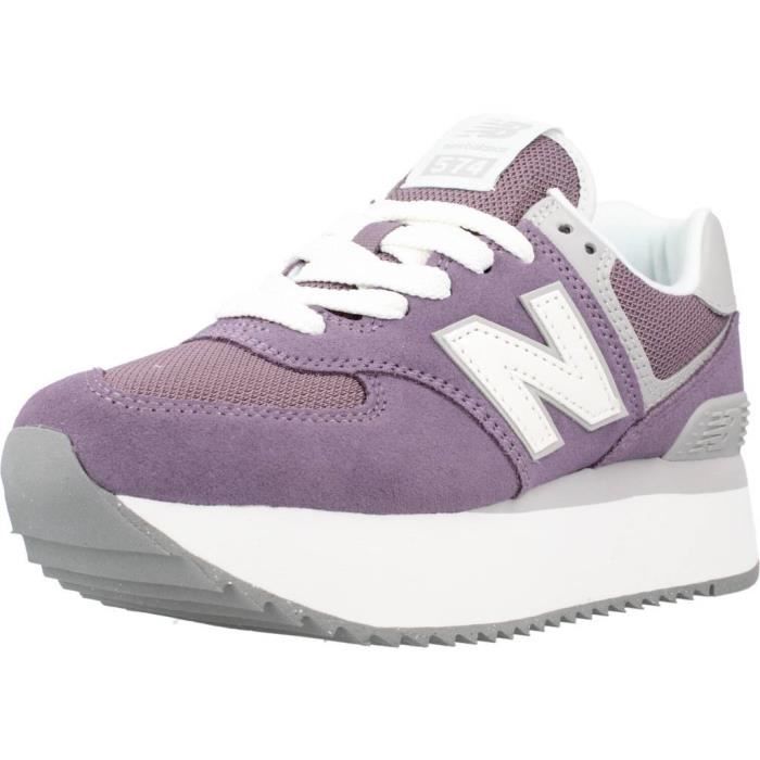 Baskets - NEW BALANCE - WL574 ZSP - Violet - Cuir - Femme Violet ...