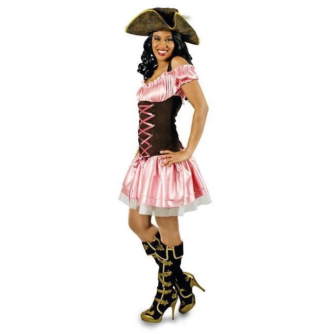 Déguisement pirate rose marron femme - M/L - Adulte - Polyester ...