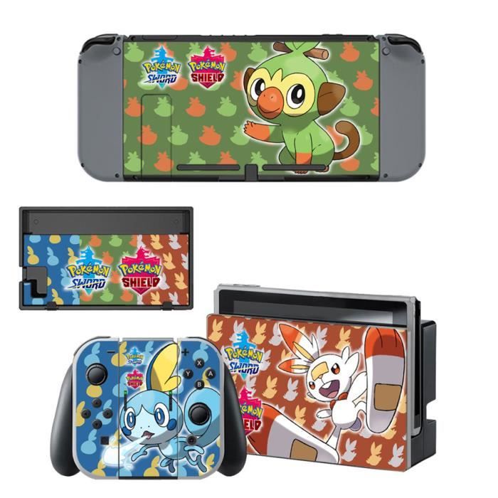 Sticker pour Nintendo Switch, Pokémon Kit Autocollant Skin Protection ...