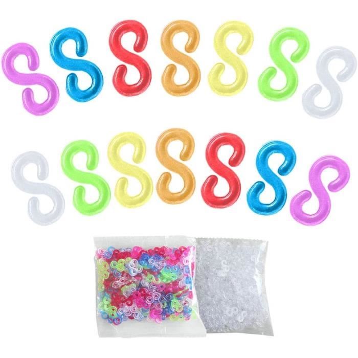 Anyasen 400 Pièces Loom Bands Couleur Looms Clips Rainbow Coloré S ...