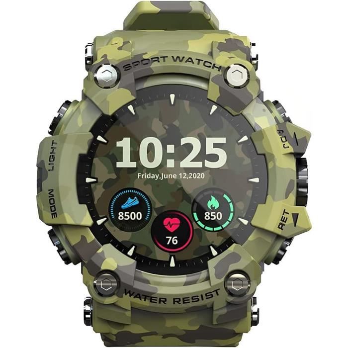 Smartwatch Militaire Fitness Tracker Bluetooth Montres Moniteur De ...