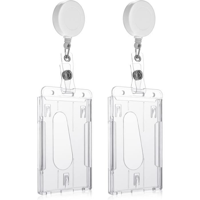 Porte Badge D'Identification Avec Clip, Porte Badge Robuste Avec ...