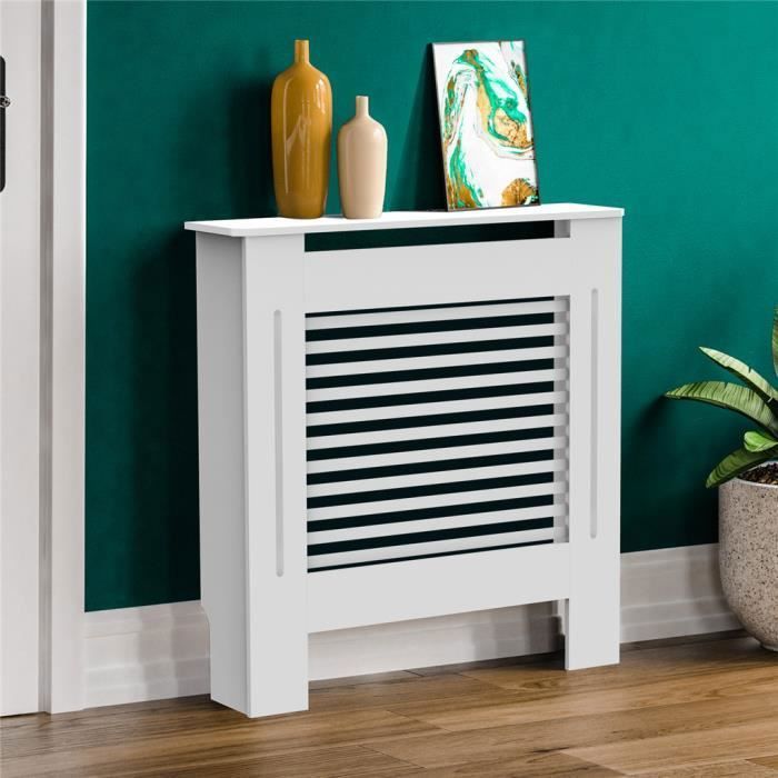 UNHO Cache Radiateur Chauffage Blanc hauteur 71 x 17.3 x 91 cm Cache ...