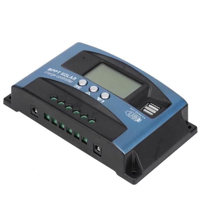 HX10805-Chargeur de batterie solaire MPPT Contrôleur de charge solaire MPPT 40A double écran LCD ...